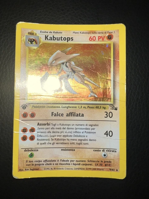 POKEMON KABUTOPS 1 Ed Fossil Ita 9/62 Holo EUR 5,99 - PicClick FR
