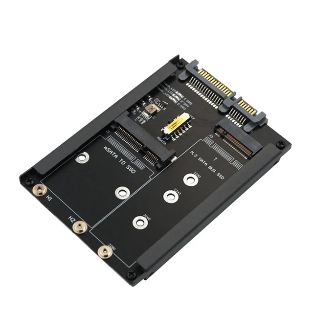 CARTE ADAPTATEUR 2 en 1 MSATA + B Key/B+M Key M.2 SSD Vers 2,5 SATA avec Pr2266 EUR 10,79 ...