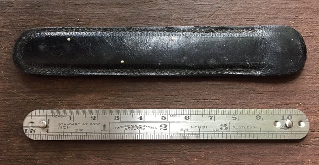 CHESTERMAN 12& FOLDING Metal Rule No 891 Warping Machinery Sheffield ...