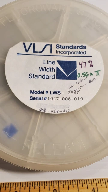 VLSI STANDARDS INCORPORPORATED Line Width Standard Silicon Wafer LWS ...