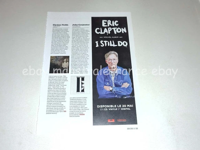 ERIC CLAPTON I Still Do ad clippings France EUR 2,50 - PicClick FR