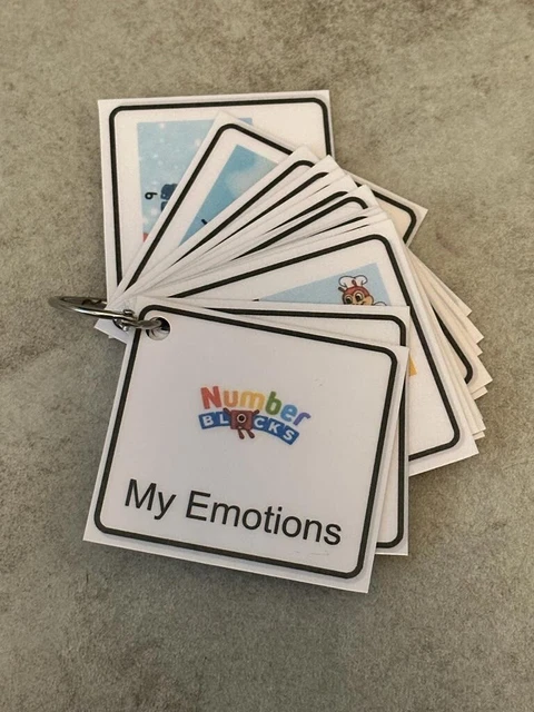 NUMBERBLOCKS EMOTION RING Cards AUTISM ADHD VISUAL COMMUNICATION non ...