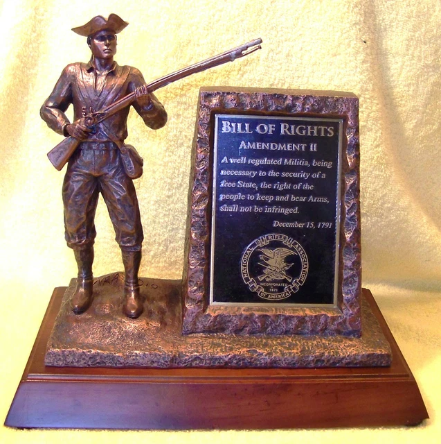 COLLECTABLE NRA MINUTEMAN 2nd Amendment, Bill of Rights, Statue ...