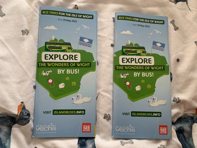 2 BOOKS OF Southern Vectis Bus Timetables From 29Th May 2022 Isle Of ...