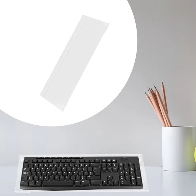 PC KEYBOARD STAND Clear Acrylic Keyboard Tray Desktop Keyboard Riser £ ...