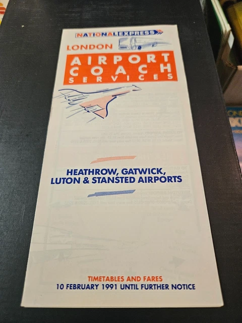 LONDON BUS TRANSPORT Timetable Leaflet National Express HO5.90 £3.00 ...
