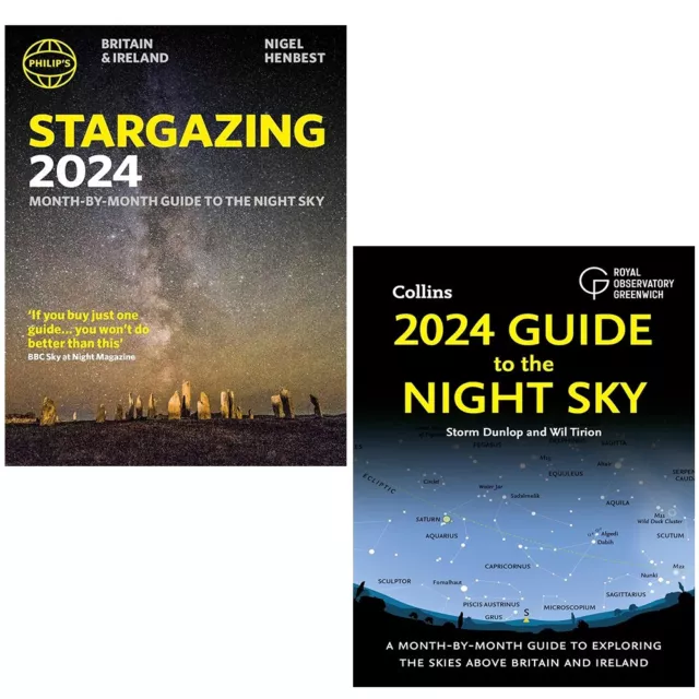 PHILIP'S STARGAZING 2024 Nigel Henbest, 2024 Guide to the Night Sky 2 Books Set EUR 16,38 ...