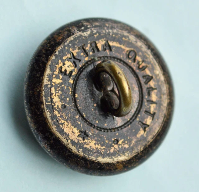 ROYAL IRISH CONSTABULARY RIC Queen Victoria Crown Button marked Extra ...