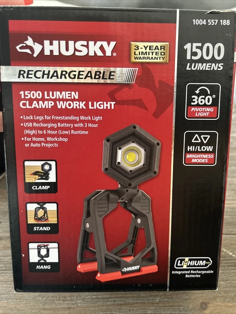New Husky 400 Lumen Rechargeable Flexible LED Work Light For Sale In ...