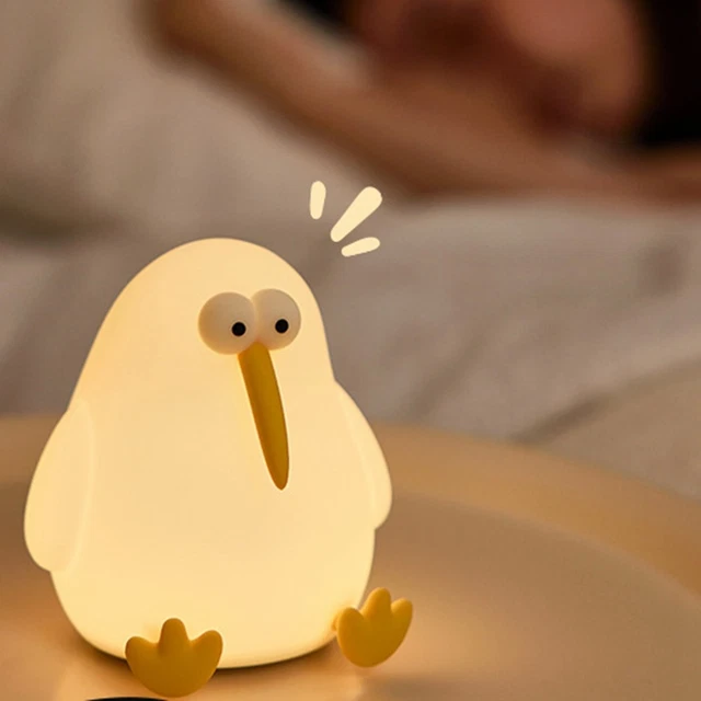 SQUISHY KIWI BIRD Lamp Rechargeable Dimmable Silicone Nursery ...