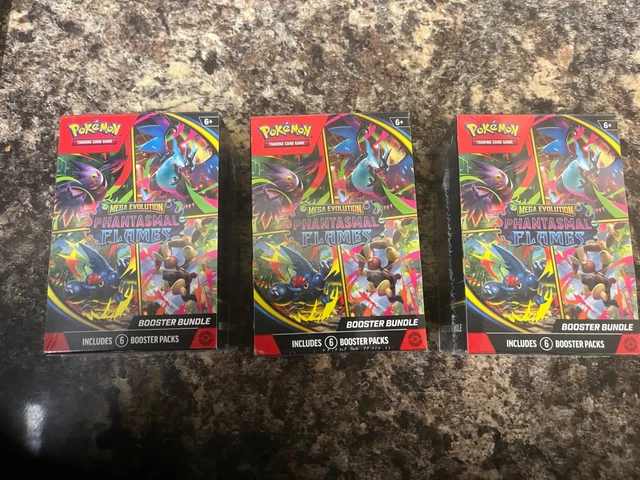 POKEMON TCG: MEGA Evolution Phantasmal Flames - Booster Bundle £33.97 ...