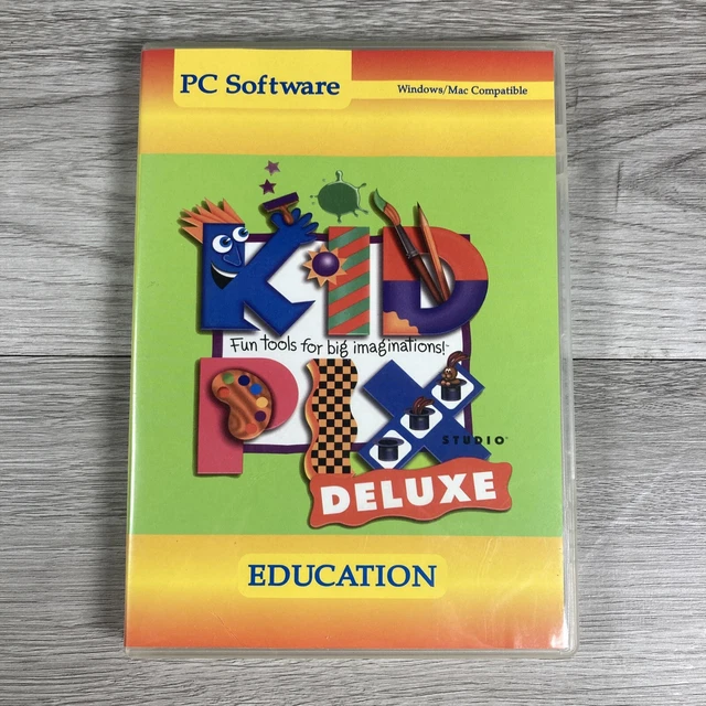 KID PIX DELUXE PC Windows MAC CD-ROM Software Broderbund $8.99 - PicClick