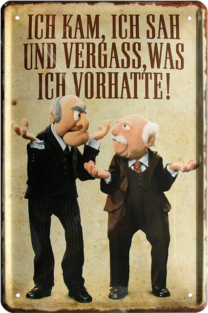 ICH KAM, SAH und vergaß was ich wollte 20 x 30 cm Spruch Fun ...
