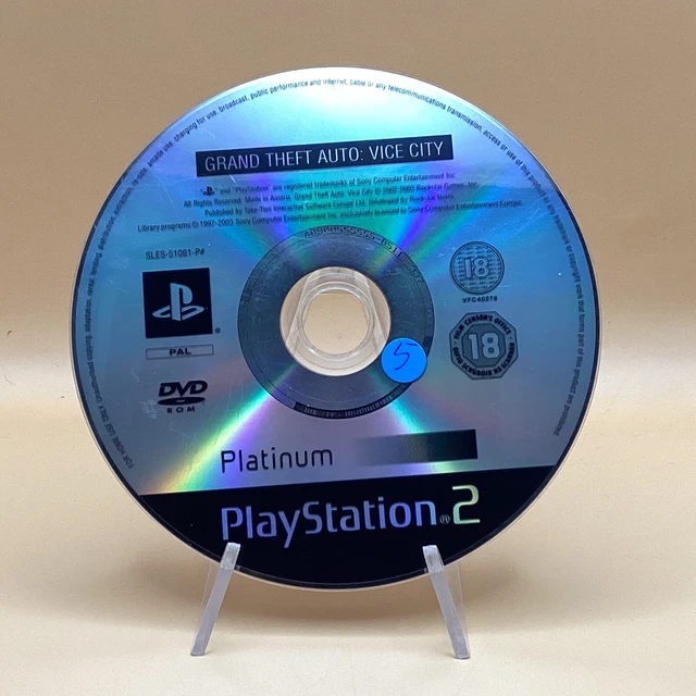 GRAND’ THEFT AUTO Vice City Solo Disco ps2 Play Station 2 pal platinum ...