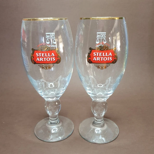 STELLA ARTOIS FANCY beer glasses 250ml x 2 $18.00 - PicClick AU