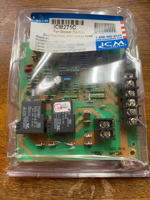 ICM CONTROLS ICM271C Fan Blower Gas Furnace Control Center $85.00 ...
