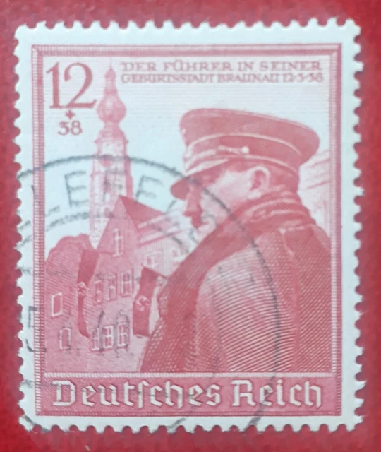 BRIEFMARKE DEUTSCHES REICH DR 50. Geburtstag Adolf Hitler Braunau 1939 Stempel EUR 4,00 ...