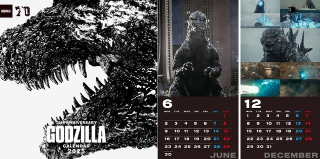 JAPAN GODZILLA CALENDAR 70Th Anniversary 2025 Wall Tri-X Character H60 ...