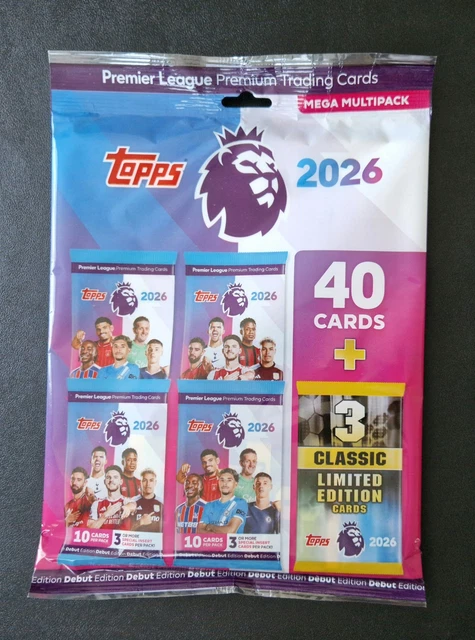 TOPPS - 2026 Premier League Debut Edition Football - Mega Multipack £13 ...
