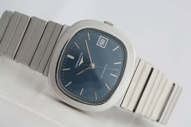 LONGINES NAUTILUS AUTOMATIC Vintage watch! Blue dial! Steel case ...