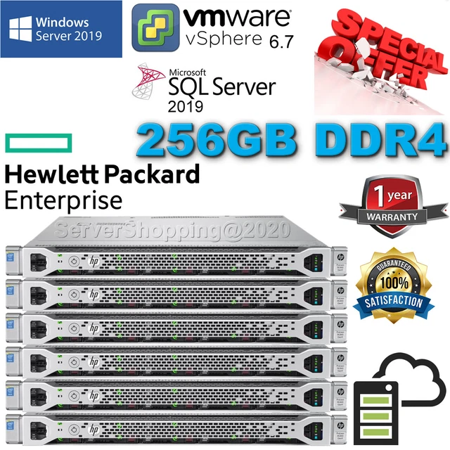 HP PROLIANT DL360 Gen9 LOT 36-Core E5-2695v4 256GB DDR4 2.4TB SSD ...