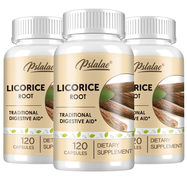 LICORICE ROOT CAPSULES 900mg - Sodium, Supports Digestive Health ...