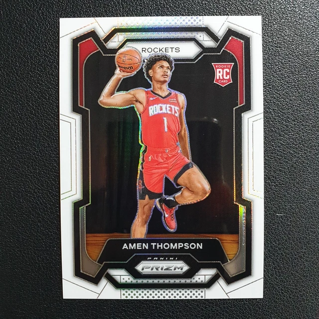 2023-24 PRIZM #150 Amen Thompson Rookie White Prizms RC 006/175 3F EUR ...