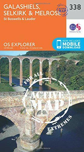 OS EXPLORADOR MAPA Activo (338) Galashiels,Selkirk Y Melrose (OS EUR 21 ...