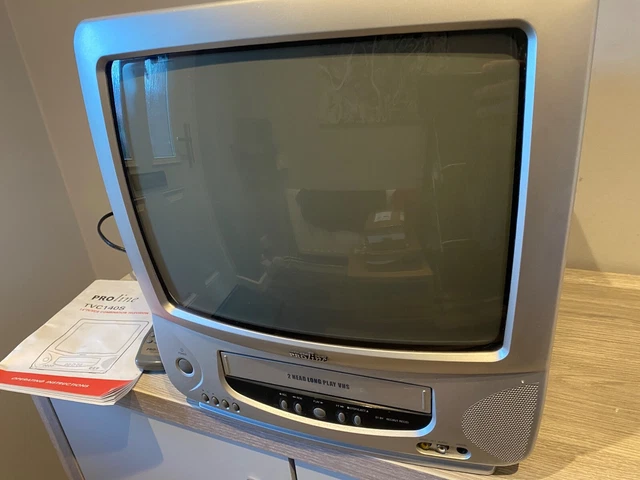 PROLINE CRT 14& TV DVD VHS video recorder combi with remote £27.76 ...