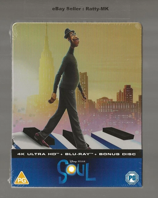DISNEY PIXAR'S SOUL - Uk Exclusive 4K + Blu Ray Steelbook - New & Sealed EUR 57,34 - PicClick IT