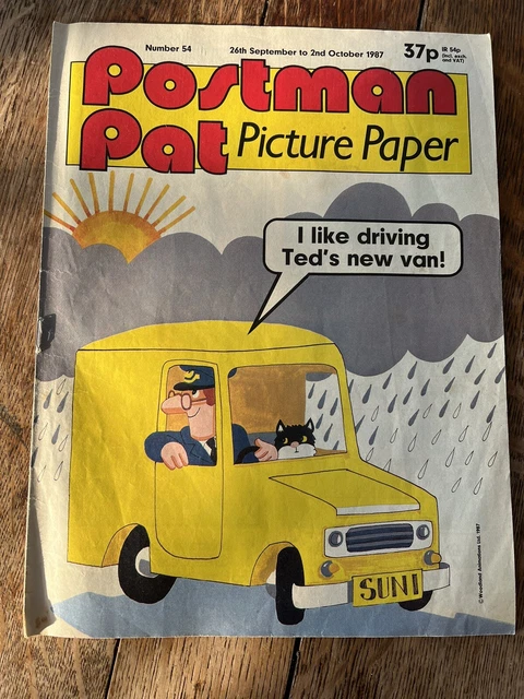 POSTMAN PAT PICTURE PAPER magazine Number 54 1987 Vintage £4.00 ...