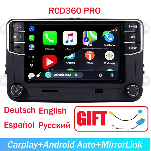 AUTORADIO CARPLAY ANDROID Auto RCD360 RCD330 BT SD Pour VW Golf 5 6 ...