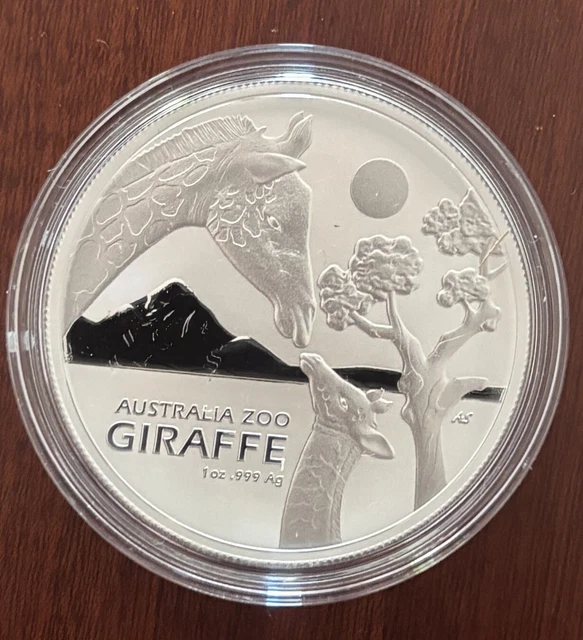 2024 1OZ SILVER Coin - Australia Zoo Giraffe - 50,000 Mintage - Issued by RAM $74.00 - PicClick AU