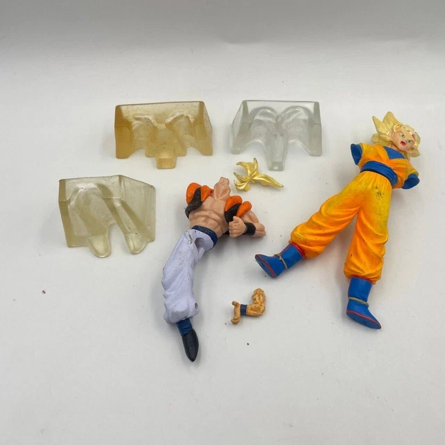BANDAI DRAGON BALL Goku SSJ Gogeta SSJ And Base Figure Mini Toy PI ...