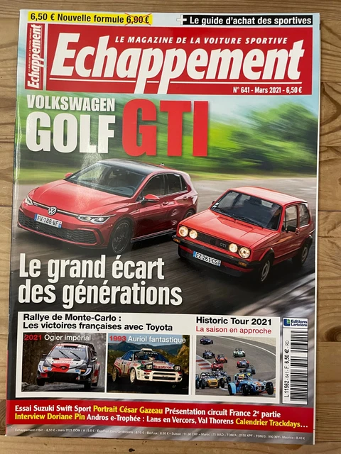 MAGAZINE ECHAPPEMENT N°641 Mars 2021 Vw Golf Gti Rallye Wrc Monte Carlo ...
