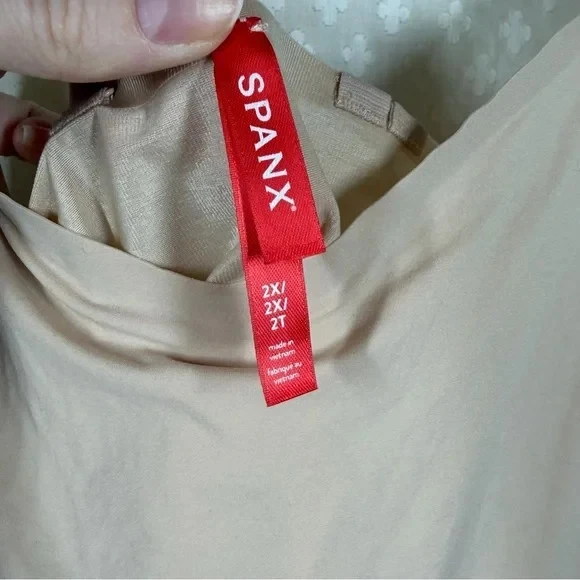 SPANX WOMEN CAMI Top Sz 2X Plus Cream Nude Spanxshape Invisible ...
