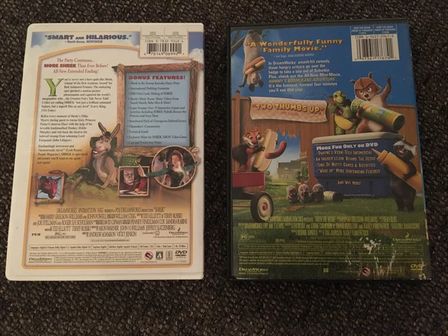 LOT OF 2 Dreamworks DVDs Over the Hedge 2006 & Shrek 2006 £2.82 ...
