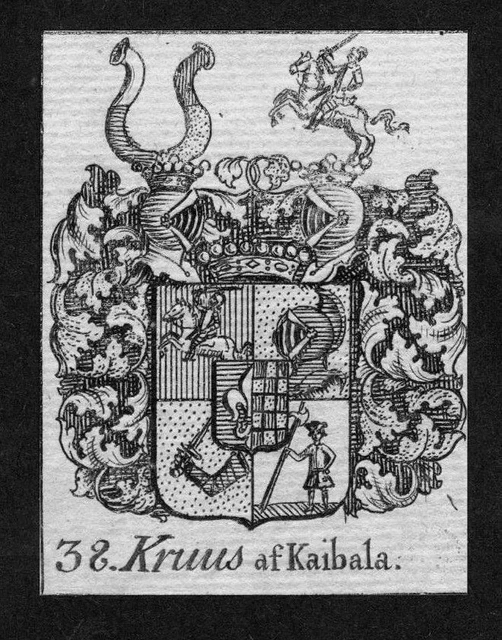 1750 KRUUS AF Kaibala coat of arms vapen coat of arms heraldry ...