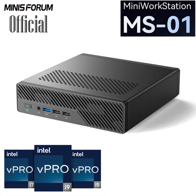 MINISFORUM MS-01 MINI PC Intel Core i9-13900H 32GB RAM+1TB SSD Gaming ...
