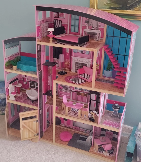 BOXED KIDKRAFT SHIMMER Dollhouse huge large mansion & accessories fits ...