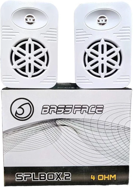 BASS FACE SPLBOX.2 Marine Speakers 4" 400W Weatherproof Waterproof Box ...