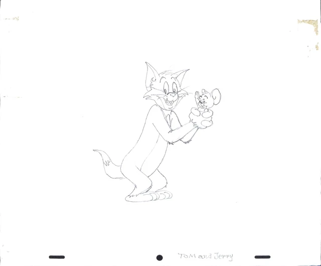 TOM & JERRY - Cartoon - Concept Drawing - Tom Ray £68.52 - PicClick UK