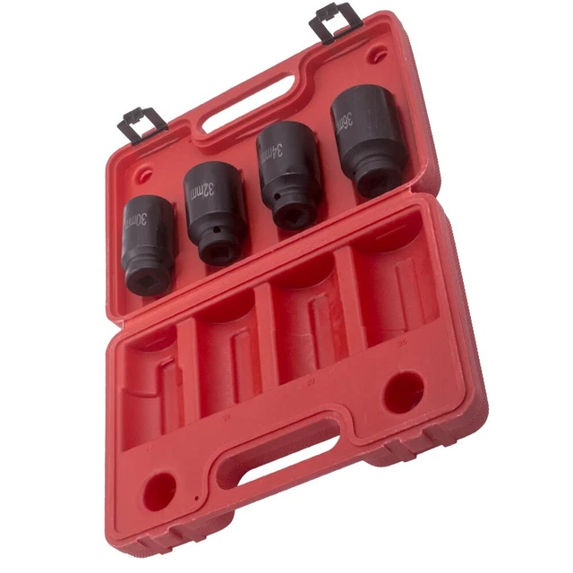 DEEP SPINDLE AXLE Nut Socket Puller Installation Tool Kit 30mm-32mm 34 ...