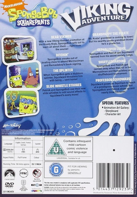 SPONGEBOB SQUAREPANTS: VIKING Adventure (DVD) Spongebob Squarepants ...
