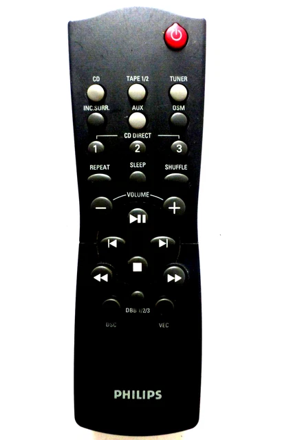 PHILIPS 3 CD Hifi Remote Control Rc282431/01 £14.99 - PicClick UK