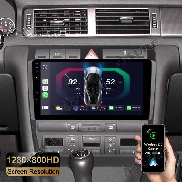 2+32G CARPLAY ANDROID13 Autoradio GPS 4G WIFI Für Audi A6 4B2 4B5 C5 1997-2005 EUR 139,89 ...