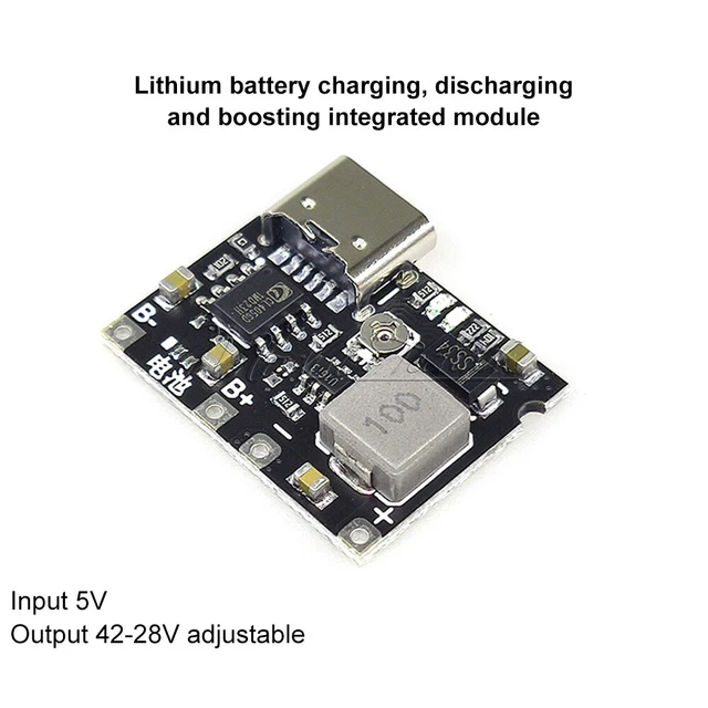 LITHIUM LI-ION 18650 3.7V 4.2V Battery Charger Board DC-DC Step Up ...