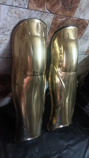 GOTHIC LEG GUARD Armor Set Medieval Knight Crusader Spartan 18GA Steel ...