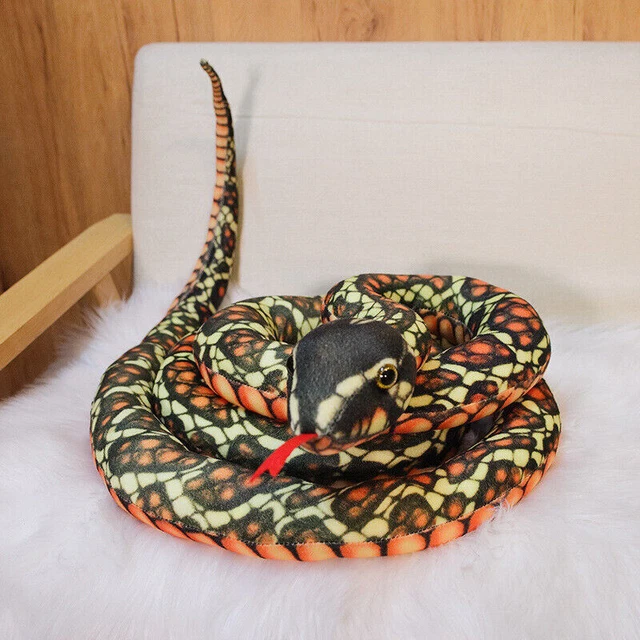 SNAKE PLUSH TOY Stuffed Soft Toy Cuddly Eco Friendly Gift Joke for Kids ...