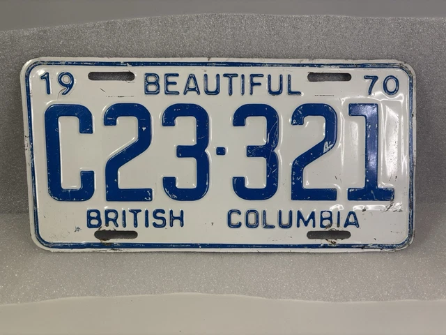 BRITISH COLUMBIA CANADA Canadian Number License Plate Genuine Used ...